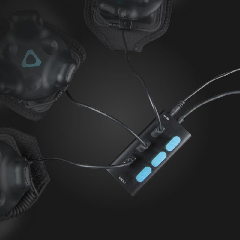 7-Port USB Hub for VIVE Tracker Management | Rebuff Reality